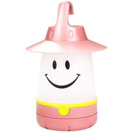 Smiley-Lampe für Kinder, kreatives Zeltzubehör, Campingzeltlampe, rosa