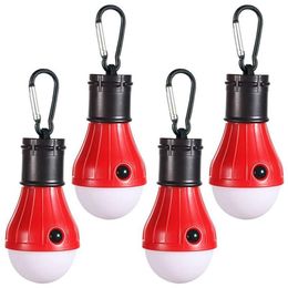 Tragbare Zeltlampe für Camping und Wandern im Freien, Clip-Typ-Haken, Stromausfall-Notfalllampe, rot