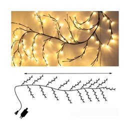LED-Baumlichter, Innenwanddekoration, Baumrankenlichter, 144 LEDs, Weihnachtsdekoration, Schlafzimmer, Zuhause (Warmweiß, Plug-in) - Lycxames