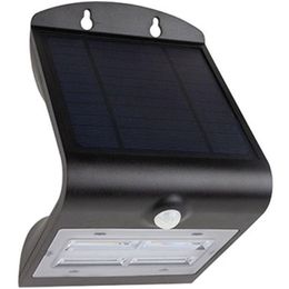REV - led Solar Wandleuchte Außenleuchte kleine Fassadenbeleuchtung Schwarz 21x14cm