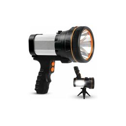 Amirror Smart Ug - Wiederaufladbare LED-Taschenlampe mit Powertrain-Funktion, Campingbeleuchtung, langlebige Suchscheinwerfer mit Stativ