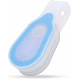 LONGZIMING - Wasserdichte Outdoor-Lauflichter, tragbare Mini-LED-Nachtlampe, LED-Sicherheits-Jogging-Licht, Laufknopf-Silikon-Clip-Lampe für