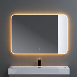 Luz Badspiegel-03 LED-Beleuchtung 1000x700mm Stufenloses Dimmen Wandspiegel Beschlagfrei mit Touchbedienung 5 mm Glas - Doporro
