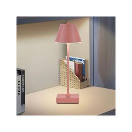 Meditrade GmbH Wiederaufladbare tischlampe usb 10W 3 lichtfarbe weiss gold schwarz D27-3C Pink - Pink