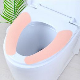 10Paar Weiche Badezimmer wc Sitz Kissen Selbstklebend Wärmer Waschbar Gesundheit wc Sitz Cover --selbstklebend,rosa