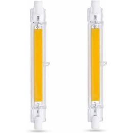 Leuchtmittel R7S LED 118mm Kaltweiß 6000K , R7S 13W COB LED, Nicht dimmbar, LED Stablampe 118mm Slim für Deckenfluter Stehlampe, 2 Stück