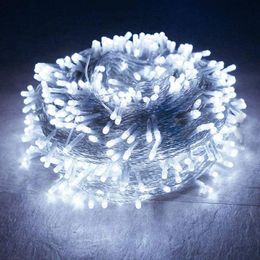 100M 1000 LED Weihnachten LED Lichterketten Outdoor Fairy Girlande Urlaub Hochzeit Party Fairy Girlande Light-White100M1000LEDS