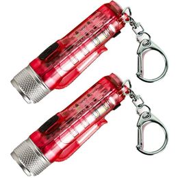 Wasserdichte Mini-Taschenlampe, starkes Licht, Long Shot, rot, 2 Stück.