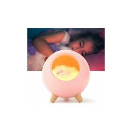 Tovbmup - LED-Nachtlicht für Kinder, wiederaufladbare Touch-Nachttischlampe, Katzenlampe, Geschenk für Schwangere, Kinder, Babys, Rosa