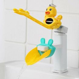 Tovbmup - Wasserhahn Kinder Waschbecken Extender Baby Handwasch Wasserhahn Verlängerung Auslauf Artefakt Anti-Splash Wasserschlauch Cartoon