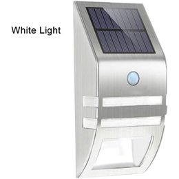 Solarlampe Außenbewegungsmelder wasserdicht-Edelstahl-Wandleuchten für den Außenbereich-Mit für Garten, Terrasse, Weg etc.