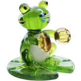 Glas-Frosch-Figuren, mundgeblasene Kunst-Glas-Frosch-Miniatur-Tiere, Statue, Geschenke, grüne Frosch-Skulptur für Zuhause, Schreibtisch-Dekor-Stil