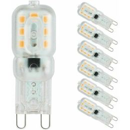 Tovbmup - G9-LED-Lampe, warmweiß 3000 k, G9-LED 3 w (entspricht 33 w Halogenlampen), ac 220–240 v – 360° Abstrahlwinkel, [Energieklasse a+] azhuni