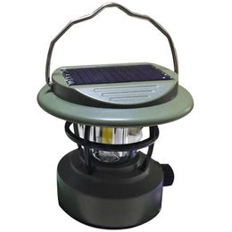 Solar-LED-Camping-Laterne, helle tragbare Überlebenslaternen, multifunktionale Retro-Camp-Lampe, klein-armyGreen