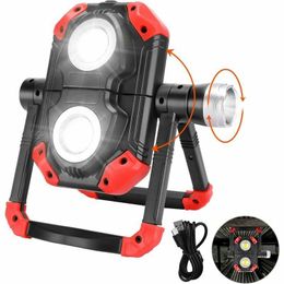 Tovbmup - Arbeitsleuchte 360° Rotation Outdoor Wiederaufladbare led Arbeitsleuchte 5 Modi Scheinwerfer Camping Baustelle Werkstatt