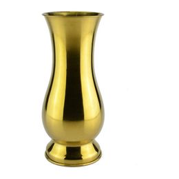 Tischvasen im chinesischen Stil, moderne, minimalistische Mode-Ornamente, Kunsthandwerk, dekorative Edelstahlvase, Metall-Blumenvasen