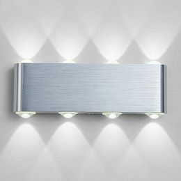 LED-Wandleuchte, 8 w, moderne Aluminium-LED-Wandleuchte, Innenwandbeleuchtung, Wandleuchte, Nachtlichter (kaltweiß)