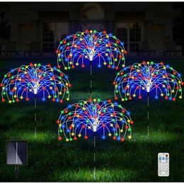 Tovbmup - led Solar Feuerwerk Outdoor Festival Garten Rasen Dekoration Lichter-1 Drag 4-480LED (mit 17-Tasten-Fernbedienung)