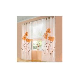 Eting - Gardinen,Raffrollo Schlaufenvorhänge Küche Raffrollos Sheer Blind Loop Vorhänge Modern Voile Sand LxH 140x155cm 1 Stück,