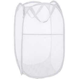 Der Pop-up-Wäschekorb aus quadratischem Netz lässt sich leicht öffnen und zusammenklappen, der Wäschekorb lässt sich leicht verstauen und der