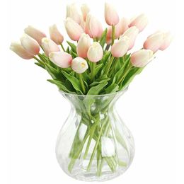 Amirror Smart Ug - 30 Stück echte künstliche Tulpenblumen für Zuhause, Hochzeitsfeier, Dekoration