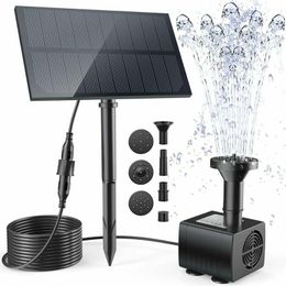 Outdoor-Solar-Brunnen-Pumpen-Kit, neue Ankunfts-Solar-Brunnen mit Pflock, Water Styles Solar-Brunnen-Wasserpumpe für Vogelbad, Teich, Pool, Garten,