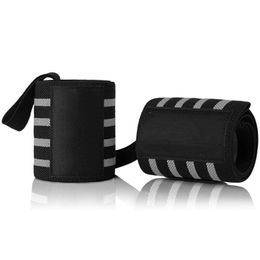 Wrist Wraps Weightlifting - Steife, strapazierfähige Bandagen mit dicker Daumenschlaufe für Powerlifting grau