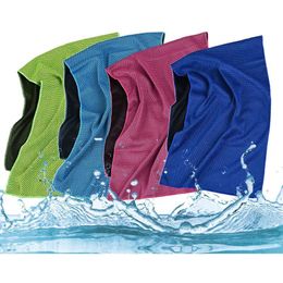 Amirror Smart Ug - 4 Stück Kühlhandtuch Fitness Handtuch Kühltuch für sofortige Kühlung mit 4 Wasserdichten Beuteln Mikrofaser Sporthandtuch für