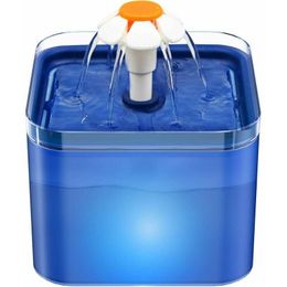 Katzen-Trinkbrunnen, ultraleiser Katzen-Wasserspender, Katzen-Wasserspender mit LED-Licht, 2-Liter-Katzen-Trinkbrunnen, mit Aktivkohlefilter und