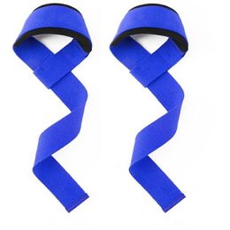 Amirror Smart Ug - Hebegurte (1 Paar) – Gepolsterte Handgelenkbandagen – für Powerlifting, Bodybuilding, Fitnesstraining Blau