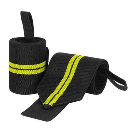 Amirror Smart Ug - Weightlifting Wrist Wraps Handgelenkstütze mit strapazierfähiger Daumenschlaufe – Wrap für Powerlifting Gelb