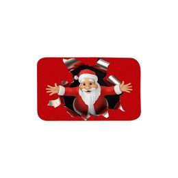 Eting - Home Weihnachts-Fußmatten, rutschfeste Teppiche, langlebiger Weihnachtsmann-Teppich, Fußmatte, Eingangsmatte für Haustür, Küche,