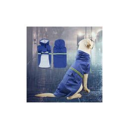 Hunde-Regenmantel mit Kapuze, Hunde-Regenmantel, 100 % wasserdichter, ultraleichter und luftiger Hunde-Regenmantel mit reflektierenden Streifen für
