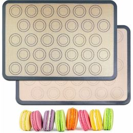 Backmatte, 2er Set Silikon Macarons Backmatte, Rutschfeste