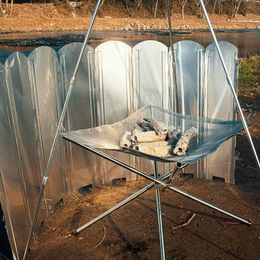 Tovbmup - Campingkocher Windschutz Faltbarer Campingkocher aus Aluminium mit Kordelzug Picknick 117 40cm