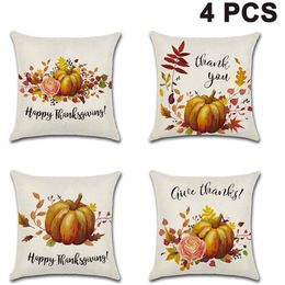 Kissenbezüge Herbst 45 x 45 cm für Herbstdeko Set mit 4 dekorativen Kissenbezügen für Couch Couch Home Decor