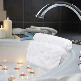 LYCXAMES Badewannen-, Luxus-Badewannen- und Spa-Kissen mit 4D-Air-Mesh-Technologie und 7 Saugnäpfen. Stützfunktion für Kopf, Rücken, Schultern und