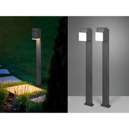 Trio Schwenkbare led Außen Wegeleuchten - 2er Set, Höhe 100cm, Anthrazit