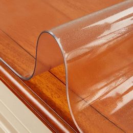 Lycxames - Transparente rechteckige PVC-Weichglas-Tischdecke, 1,5 mm Tischschutz, wasserdichte/ölbeständige Tischdecke, für Couchtische,
