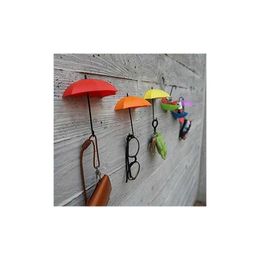 Packung mit 6 Schlüsselanhänger-Regenschirmen und Aufbewahrungstasche mit Wandhalterung – praktische Ästhetik und Design-Dekoration