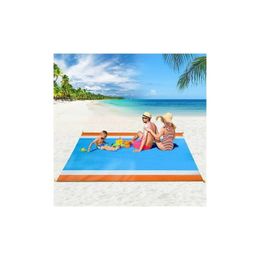 Stranddecke, Übergroße Picknickdecken Sandfreie Strandmatte 79 'x 83' Geeignet für 4-7 Erwachsene, Wasserdichte, leichte Picknickmatte für Reisen,
