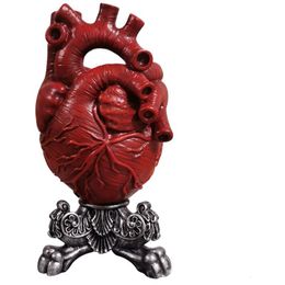 Creative Heart Shape Resin Vase Desktop Sculpture Flower Pot
