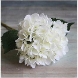 Künstliche Blumen, Hortensien, künstliche Blumen, Hochzeitsdekoration (weiß) - Lycxames