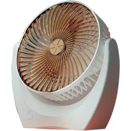 Wiederaufladbarer Ventilator, kleiner tragbarer Ventilator, USB-betriebener Mini-Ventilator, Tischventilator für Reisen, Camping, Büro, Gold