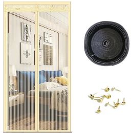 Fliegengitter Tür Magnet Insektenschutz, Magnetvorhang ist für Balkontür Wohnzimmer und Terrassentür, Kinderleichte Klebemontage 110220cm