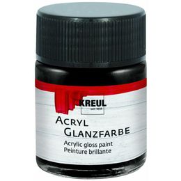 Kreul - Acryl Glanzfarbe schwarz 50 ml Verzierfarbe