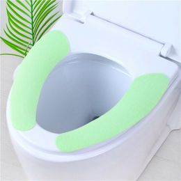 10Paar Weiche Badezimmer wc Sitz Kissen Selbstklebend Wärmer Waschbar Gesundheit wc Sitz Cover --selbstklebend,grun