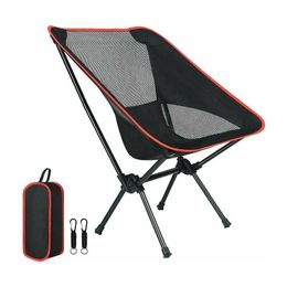 Klappbarer Campingstuhl mit Tragetasche, ultraleichter faltbarer Strandstuhl, geeignet für Outdoor-Wandern, Angeln, Grillen, Picknick, Tragfähigkeit