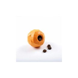 (Orangen) Originelles Hüpfspielzeug, Leckerli- und Krokettenspender, unzerstörbarer Ball, interaktiver Stressabbau für Hunde und Katzen, Kauspiel für