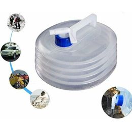 5L 10L 15L zusammenklappbarer Wassertank mit Zapfhahn, BPA-freier zusammenklappbarer Kunststoff-Wasserkanister für Camping, Wandern, Klettern, Urlaub
